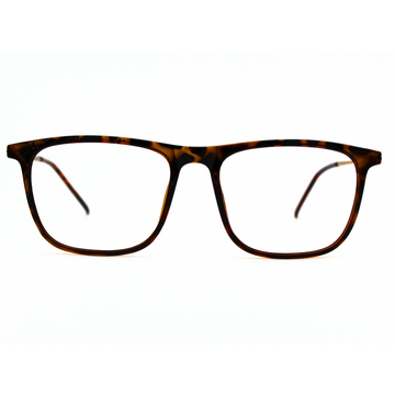 Transparent Brown Color Rectangle Eyeglass Frames -Suitable for Unisex