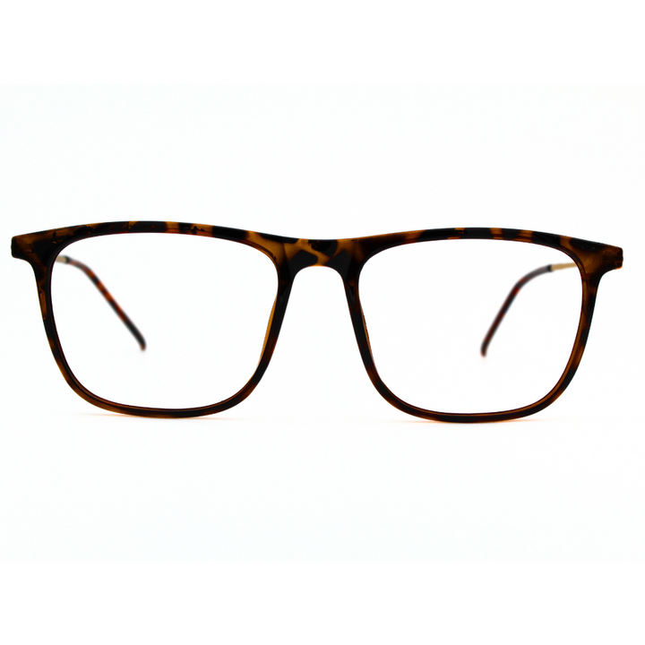 Transparent Brown Color Rectangle Eyeglass Frames -Suitable for Unisex